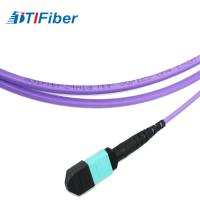 China OM4 60/125 μm Multimode Fiber Optic Patch Cord Simplex 1M LC to SC PVC Jumper for sale