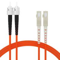 China OM1 OM2 Multimode Fiber Optic Patch Cord SC UPC Duplex 3m 10G SFP+ Cable Custom for sale