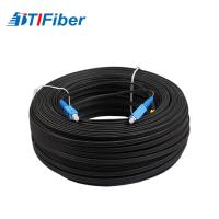 China Simplex FTTH Drop Cable SC/UPC Optical Fiber Patch Cord With Black/ White LSZH Jacket for sale