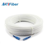 China Simplex FTTH Drop Cable SC/UPC Optical Fiber Patch Cord With Black/ White LSZH Jacket for sale