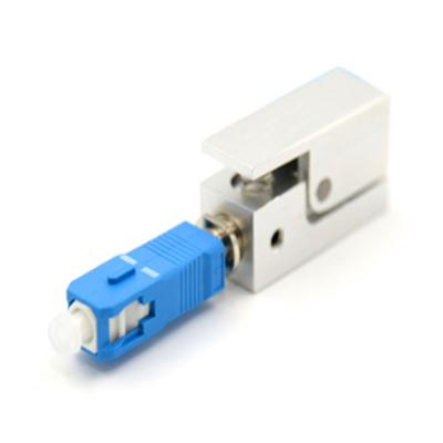 China Bare Singlemode Simplex Fiber Optic Adapter ABS Blue Insertion Loss 0.2dB for sale