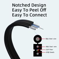 China Outdoor Aerial GJYXCH Drop Cable LSZH Single Mode 1-4 Core G652D G657A1 G657A2 FTTH Fiber Optic Cable for sale
