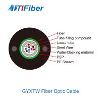 China Outdoor Fiber Optic Cable 12 Core 24 Core SM G652D 8mm PE Sheath Steel Wire Armored for sale
