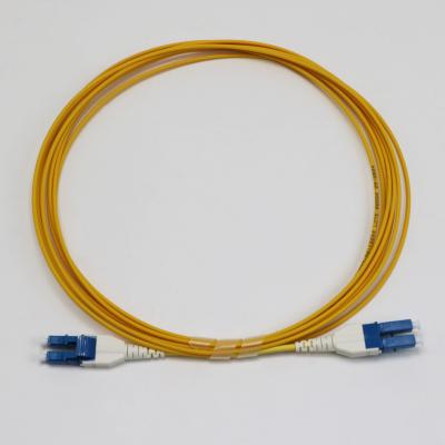 China LC Uniboot Zip Cod Singlemode G657.A1 BendInsensitive Duplex 2mm LSZH Low Loss 0.15dB Fiber Patch Cord for sale