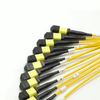 China 144F MTP MPO Fanout Cable SM G657A1 MPO APC to MPO APC Breakout Fiber Patch Cord for sale