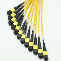 China 144F MTP MPO Fanout Cable SM G657A1 MPO APC to MPO APC Breakout Fiber Patch Cord for sale