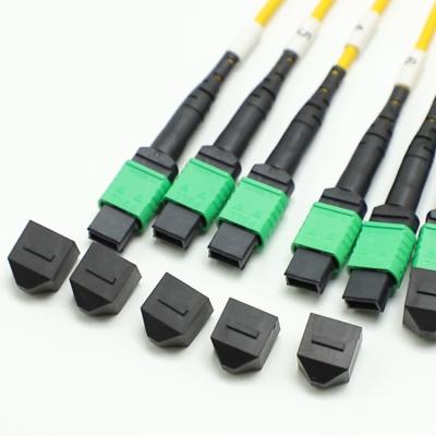 China MPO to MPO Fiber Optic Patch Cord 12 Fiber G652D for High Density Data Center Wiring for sale