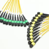 China MPO to MPO Fiber Optic Patch Cord 12 Fiber G652D for High Density Data Center Wiring for sale
