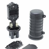 China Dome Fiber Optic Splice Closure 12 Core 24 Core 36 Core ABS Black Mini 1 Input 2 Output for sale