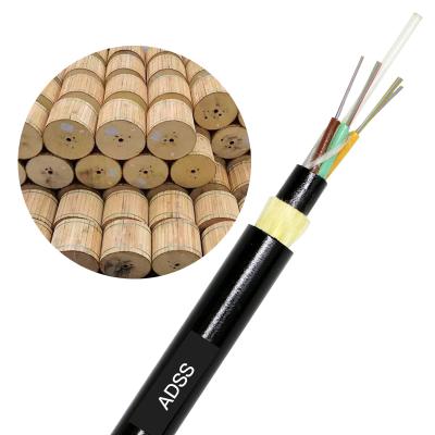 China ADSS Aerial Self Supporting Fiber Optic Cable 2-144 Core G652D Single Mode Outdoor for sale