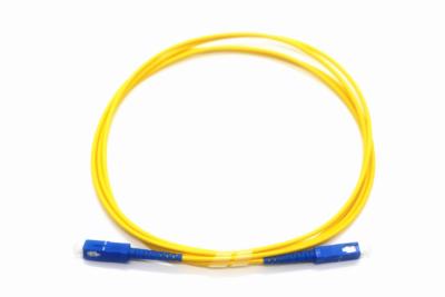 China G652D Single Mode Fiber Optic Patch Cable Simplex SC/UPC 2.0mm PVC 1m for sale