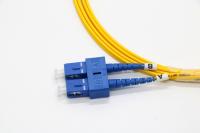 China Singlemode Duplex Fiber Optic Patch Cord SC UPC 9/125um Low Insertion Loss 0.2dB for sale
