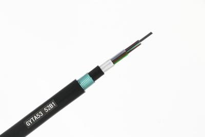 China GYTA53 Fiber Optic Cable Outdoor Direct Burial Armored 2-144 Cores Single Mode for sale