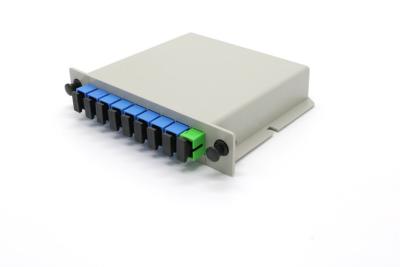 China FTTH 1x8 PLC Fiber Optic Splitter Box SC/UPC Insert Type 10.2dB Loss 40×4×4mm for sale