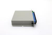 China FTTH 1x8 PLC Fiber Optic Splitter Box SC/UPC Insert Type 10.2dB Loss 40×4×4mm for sale