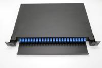 China 24 Port FTTH Fiber Optic Terminal Box - 1U Rack Drawer Type with 2.6kg Weight for sale