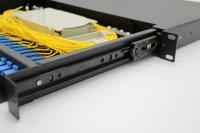 China 24 Port FTTH Fiber Optic Terminal Box - 1U Rack Drawer Type with 2.6kg Weight for sale