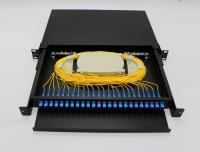 China 24 Port FTTH Fiber Optic Terminal Box - 1U Rack Drawer Type with 2.6kg Weight for sale
