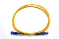 China Yellow Single Mode Fiber Patch Cable 9/125 SC/UPC Connector with ≤0.3dB Insertion Loss and 100km Transmission for sale