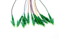 China Singlemode 9/125 Fiber Optic Pigtail LC APC Connector 3 Meter 6 Core for sale