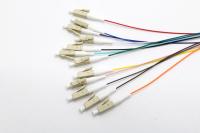 China Outdoor Fiber Optic Pigtail 12 Cores LC APC Single Mode Custom Length 0.9mm for sale