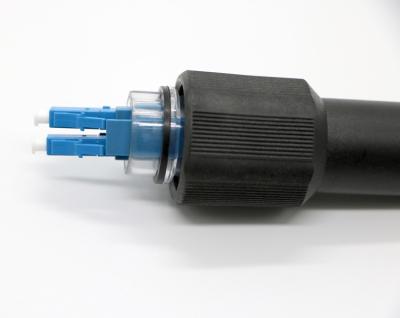China 2 Core Outdoor LC-FC Waterproof Fiber Optic Patch Cord SM/MM FTTA CPRI Cable IP67 for sale