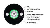 China GYXTW Outdoor Fiber Optic Cable G652D Singlemode 12 Core Unitube Light Armored PE for sale