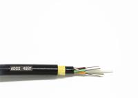 China 48 Core Single Mode ADSS Fiber Optic Cable with FRP Central Member - 12mm to 16.5mm Diameter, 140-240kg/km Weight for sale