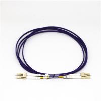 China OM4 Multimode Duplex Fiber Optic Patch Cord LC UPC 3.0mm Low Loss 0.2dB for sale