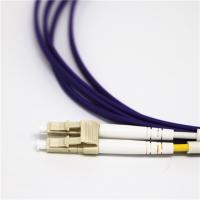 China OM4 Multimode Duplex Fiber Optic Patch Cord LC UPC 3.0mm Low Loss 0.2dB for sale