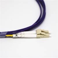 China OM4 Multimode Duplex Fiber Optic Patch Cord LC UPC 3.0mm Low Loss 0.2dB for sale