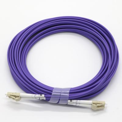 China Duplex Multimode Fiber Patch Cable LC UPC OM4 3.0mm Custom Color for sale