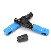 China Fast Fiber Optic Connector SC APC / UPC Polish Quick Assembly 0.3db Insertion Loss for sale