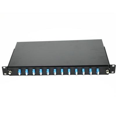 China 12 Duplex Port Rack Mount Fiber Optic Terminal Box 19 Inch Standard Structure for sale