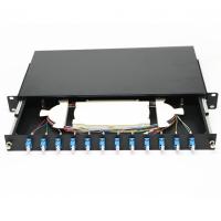 China 12 Duplex Port Rack Mount Fiber Optic Terminal Box 19 Inch Standard Structure for sale