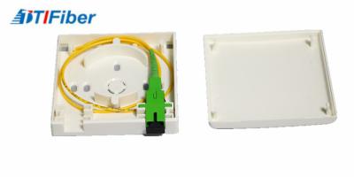 China 2 Port Socket Panel 86x86x27mm FTTH Fiber Optic Terminal Box for sale