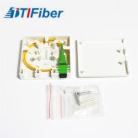 China 2 Port Socket Panel 86x86x27mm FTTH Fiber Optic Terminal Box for sale
