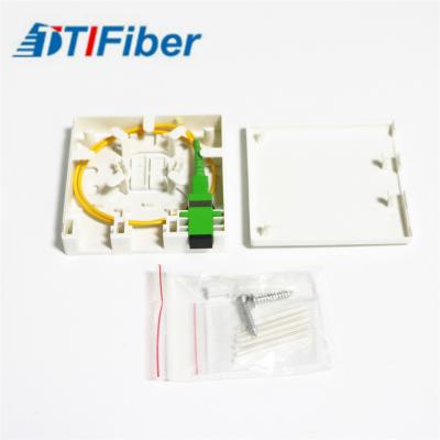 China Mini Distribution Fiber Optic Terminal Box Wall Mounted Structure With SC Connector for sale