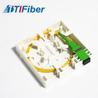 China 2 Port Socket Panel 86x86x27mm FTTH Fiber Optic Terminal Box for sale