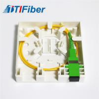China 2 Port Socket Panel 86x86x27mm FTTH Fiber Optic Terminal Box for sale