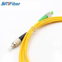 China PVC Jacket Duplex 9/125um FC to FC APC Fiber Optic Patch Cable 10N Tensile Strength for sale