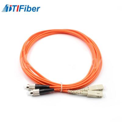 China Outdoor Duplex Fiber Optic Patch Cord FC to SC 62.5/125μm Custom Length for sale