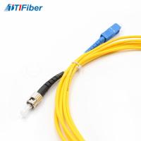 China UPC SC To ST Fiber Patch Cable Jumper Indoor Duplex OM3 0.3dB Insertion Loss for sale