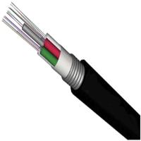 China Outdoor Underground Fiber Optic Cable GYTA53 2-144 Cores Direct Buried Black PE Sheath for sale
