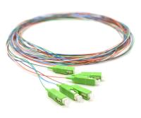 China SC/APC Fiber Optic Pigtail 6 Pack Single Mode 3m 900um ROHS for sale