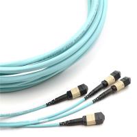 China MPO MTP Fiber Optic Patch Cord 12 24 Core OM3 10G 50 125µm Various Lengths for sale