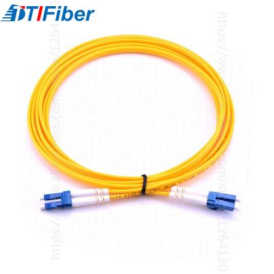 China Singlemode Fiber Optic Patch Cord SC/UPC 2.0mm LSZH Jacket Yellow 3m for sale