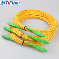 China Singlemode Fiber Optic Patch Cord SC/UPC 2.0mm LSZH Jacket Yellow 3m for sale