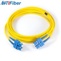 China Singlemode Fiber Optic Patch Cord SC/UPC 2.0mm LSZH Jacket Yellow 3m for sale