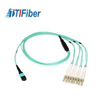 China MPO MTP Fiber Optic Patch Cord 12 24 Core OM3 10G 50 125µm Various Lengths for sale